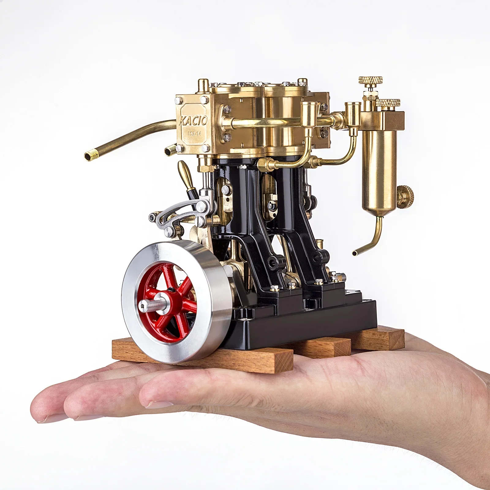 KACIO LS2-14 Two Cylinders Reciprocating Retro Twin Steam Engine Model ...