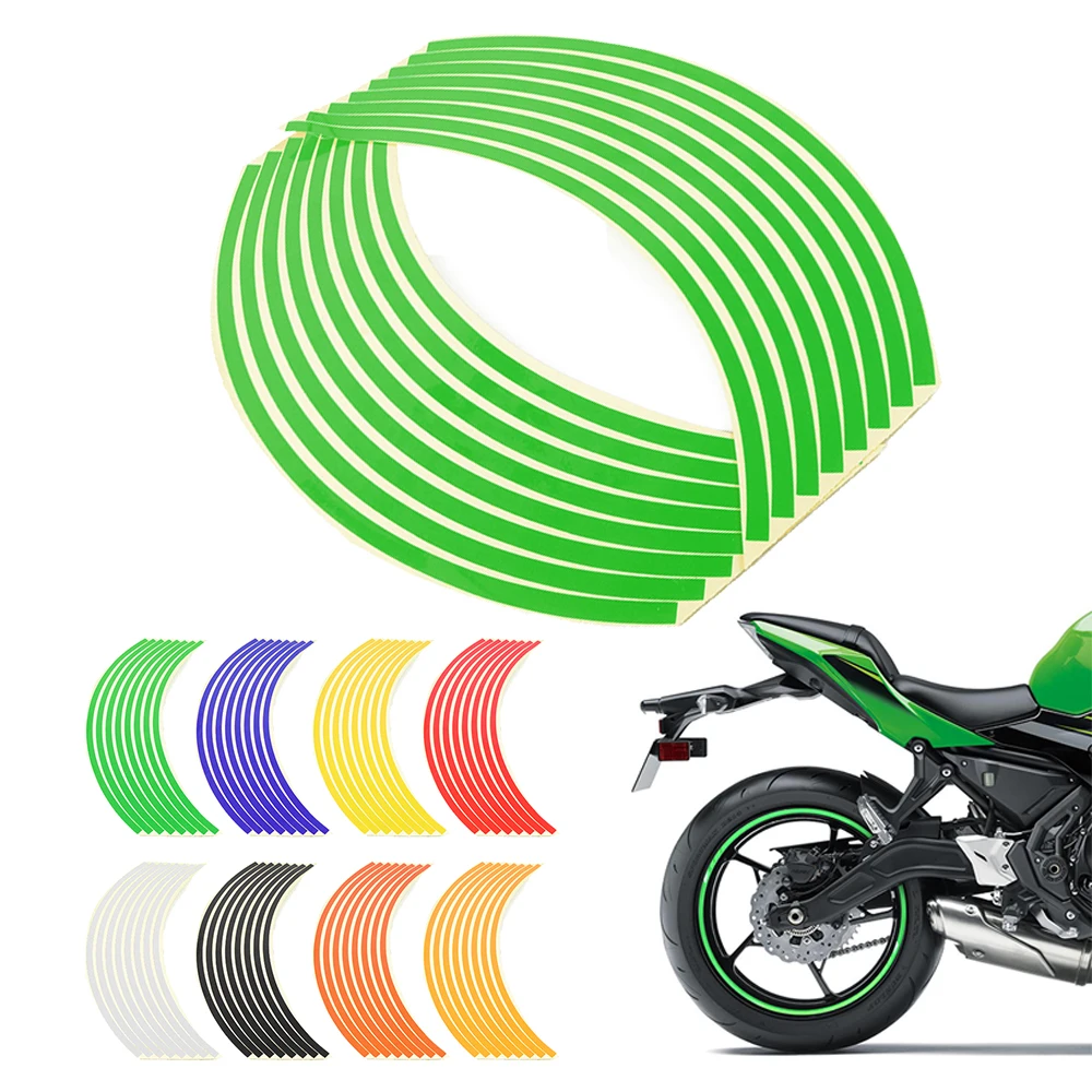 Hot-Motorcycle-Wheel-Sticker-Reflective-Decals-Rim-Tape-Car-bicycle-For ...