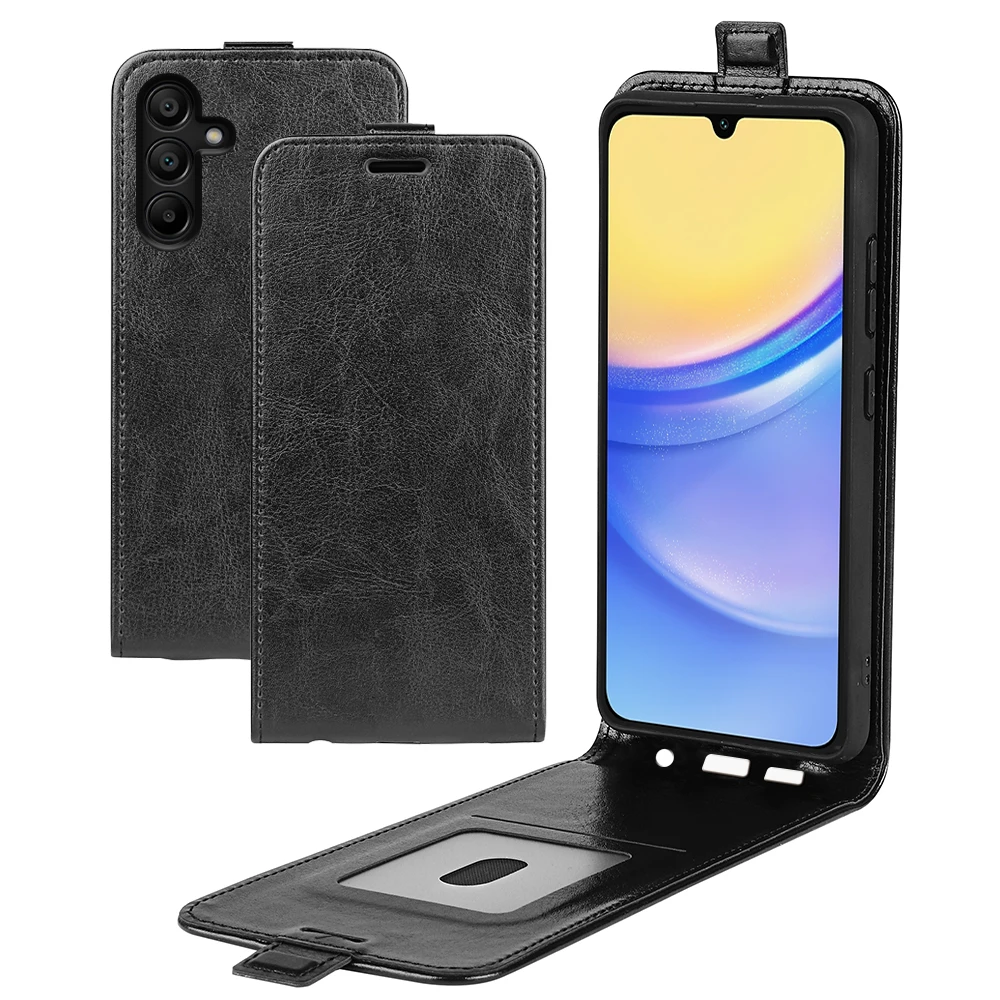For Samsung Galaxy M55 M15 F15 F55 C55 5G Flip Vertical Leather Case ...