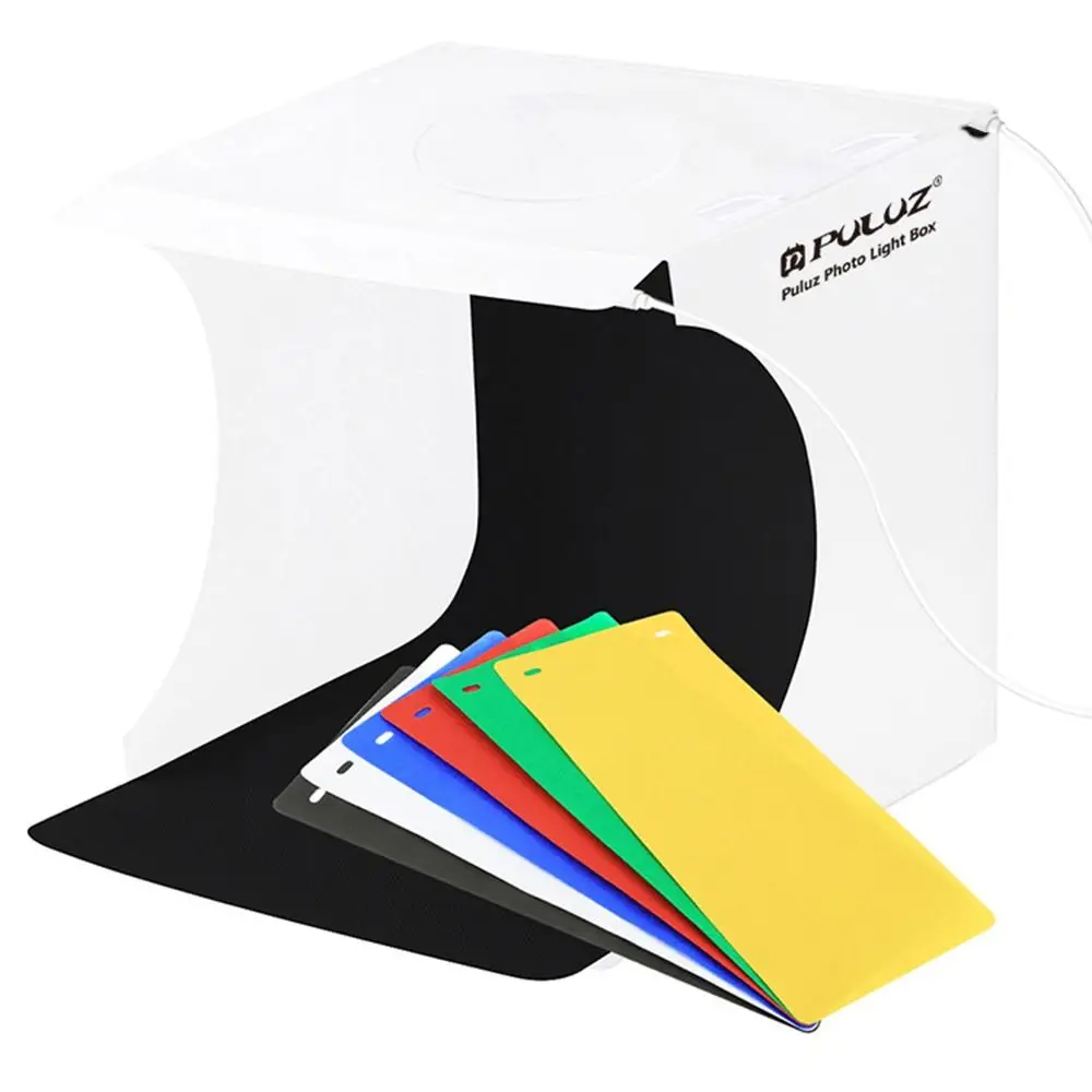 Photo-Studio-Box-with-LED-Light-20cm-Mini-Photography-Lighting-Tent-Kit ...