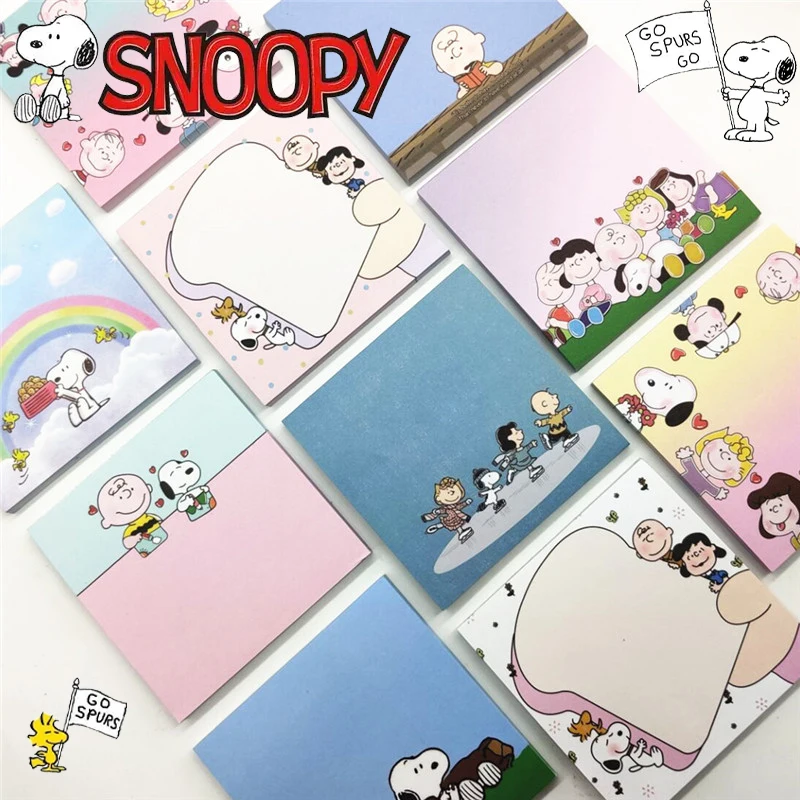 Snoopy-Stationery-Notepad-Posted-it-Office-bookmark-Sticky-notes-kawaii ...