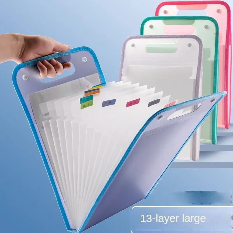 Portable-Expanding-Folders-A4-13-Grids-Vertical-Organ-Bag-Thickened-PP ...