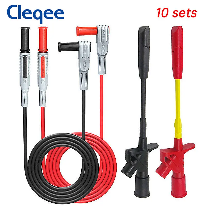 Cleqee-10sets-Multimeter-Test-kabel-Kit-Sicherheit-Bananen-stecker-90 ...