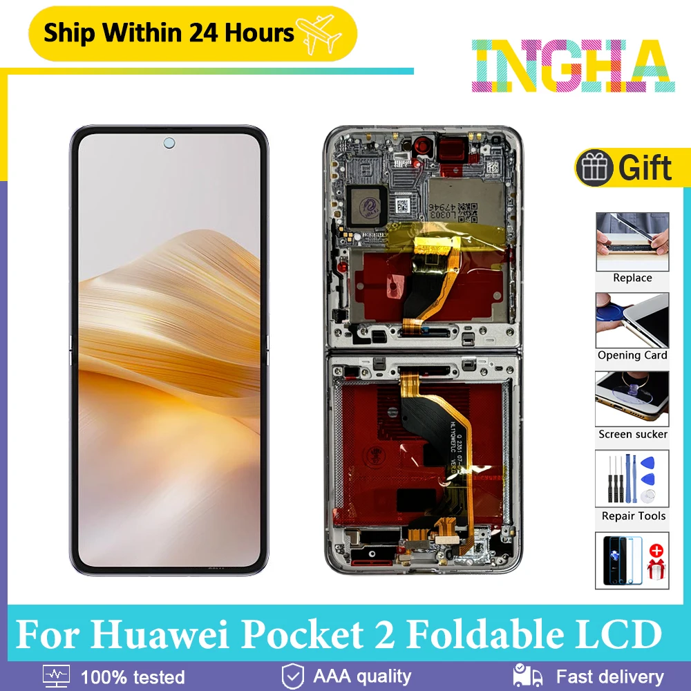 Original-6-94-Foldable-LCD-For-Huawei-Pocket-2-LCD-Display-Folding ...