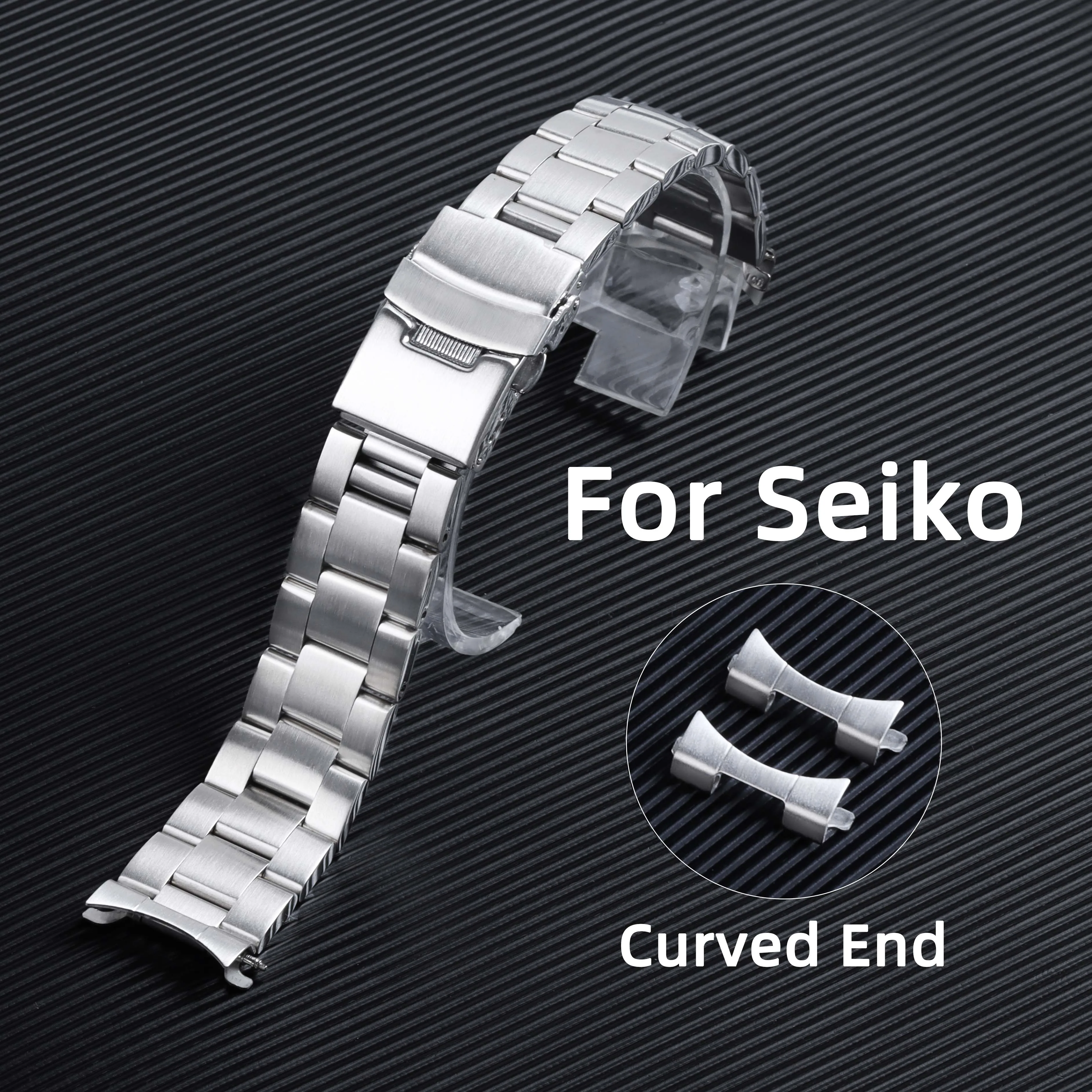 Premium Stainless Steel Watch Band Solid Metal Watch Strap for Seiko ...