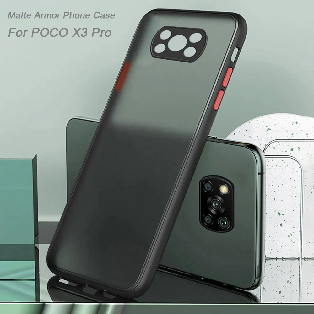 Matte Armor Case for POCO X3 X4 GT X5 Pro Shockproof Bumper Hard ...