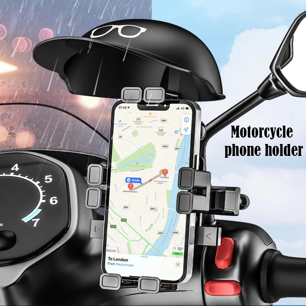 NEW-Small-Helmet-Rider-Motorcycle-Mobile-Phone-Holder-Waterproof ...