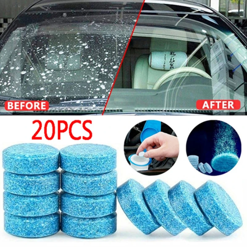 Windshield Solid Cleaner Car Windscreen Wiper Effervescent Tablets 5/10 ...