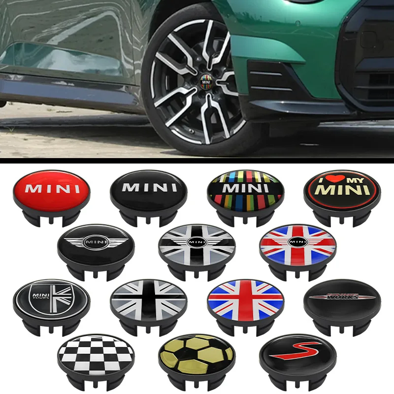 4PCS-54mm-Car-Wheel-Center-Hub-Caps-Cover-Emblem-Badge-For-Mini-Cooper ...