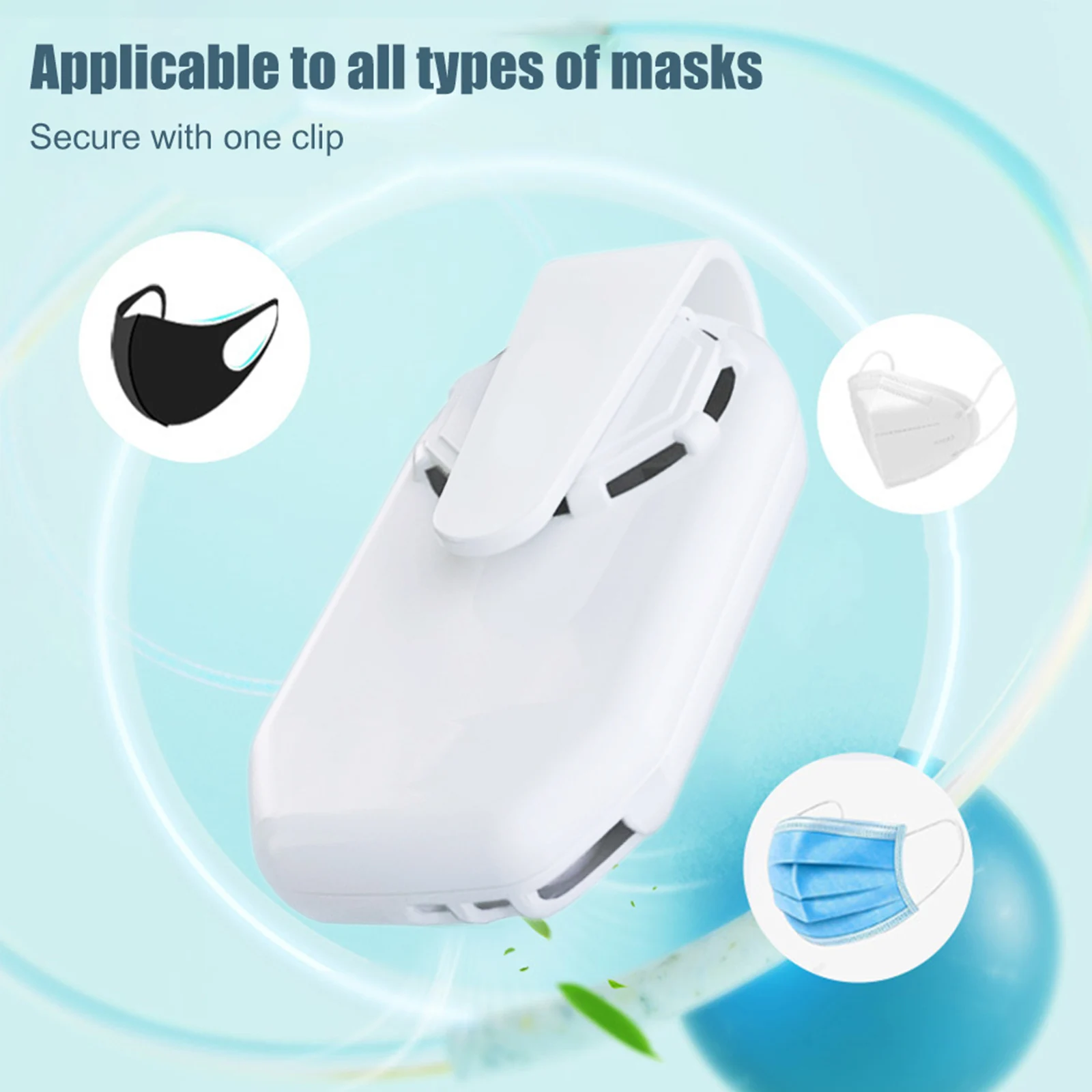 Face Mask Fan USB Rechargeable Mini Ventilation Fan Summer Personal ...