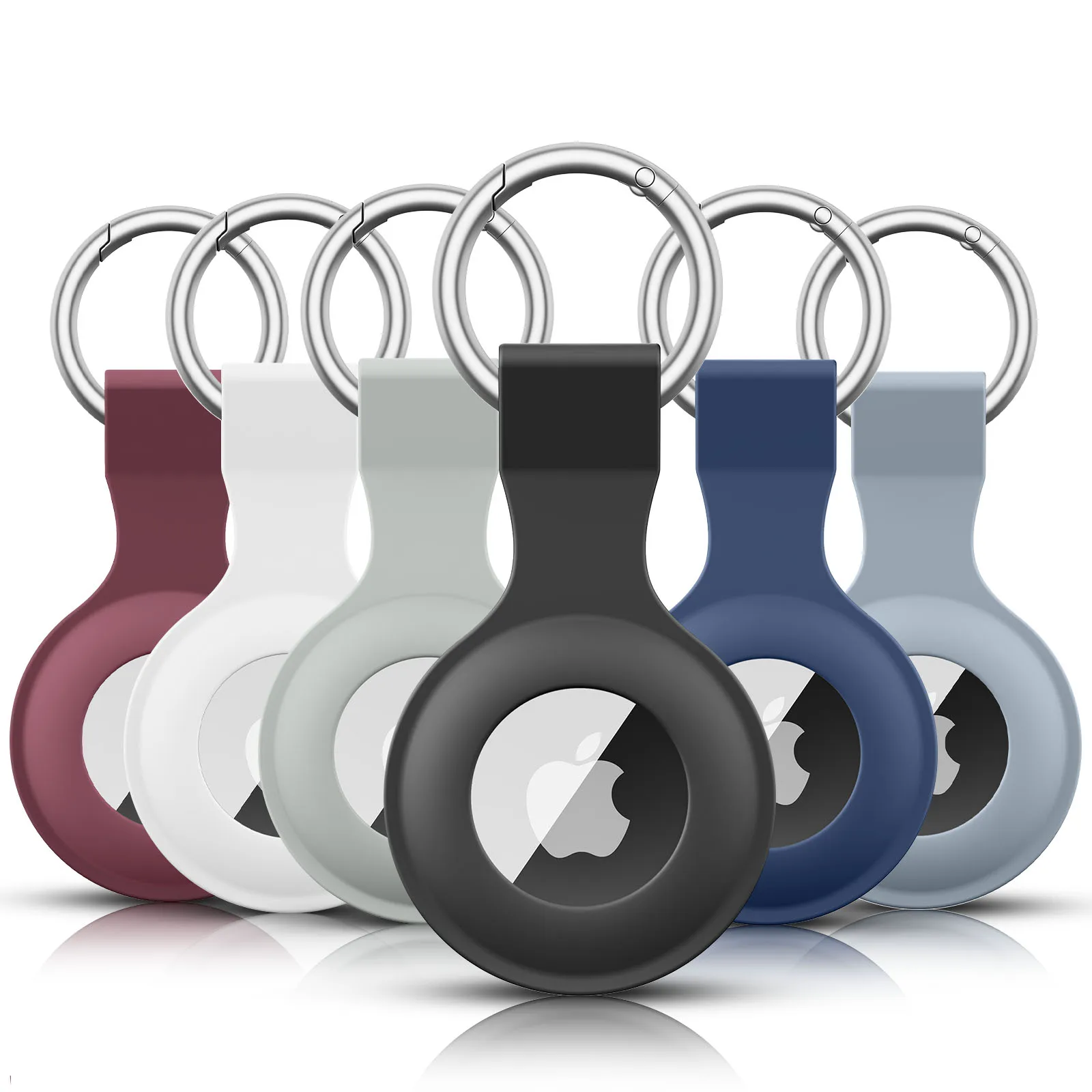 Silicone-capa-protetora-para-Apple-Air-Tag-Anti-scratch-manga-Keychain ...