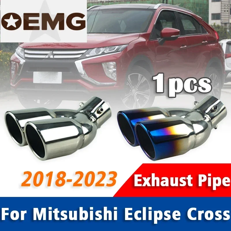 1Pcs For Mitsubishi Eclipse Cross 2018-2023 Stainless Steel Exhaust ...