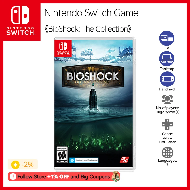 Nintendo Switch Game Bioshock The Collection Genre Action First Person ...