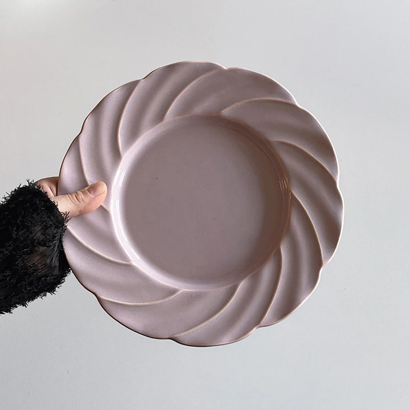 Purple-Dinner-Plate-Vintage-Relief-Ceramic-Dinner-Plate-Steak-Pasta ...
