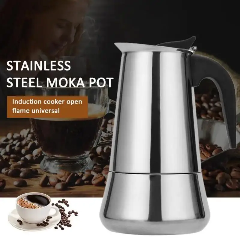 Electric Moka Coffee Pot 2/4/6/9/12 Cups Stainless Steel Thickening ...