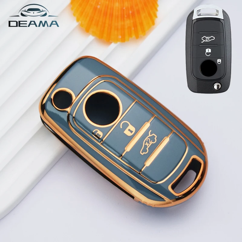 TPU 3 Buttons Key Case Cover for Fiat Cronos Egea 500X Toro Tipo for ...