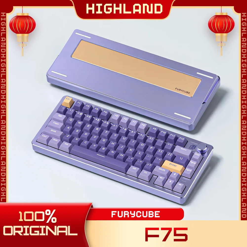 FURYCUBE-F75-Mechanical-Keyboard-Aluminum-Alloy-3-Mode-RGB-Wireless ...