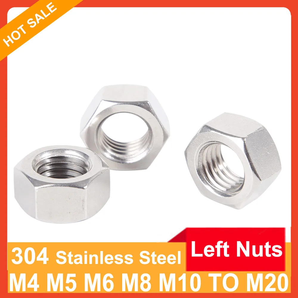 A linha esquerda encanta as porcas 304 o reverso inoxidável do hexágono gerencie a porca M4 M5 ...