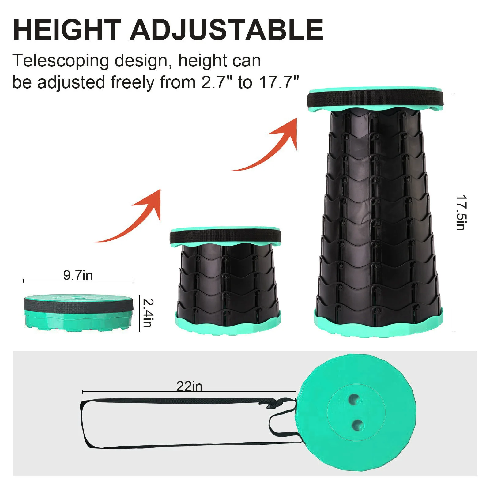 Summer-Green-Outdoor-Camping-Chair-Portable-Telescoping-Foldable-Chairs ...