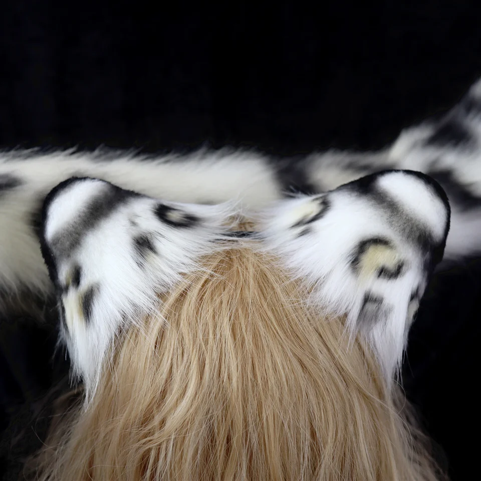 Snow Leopard Ears And Tail
