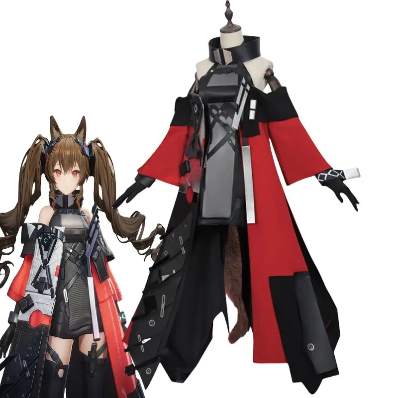게임 Arknights Angelina 코스프레 의상 Gilberta Angelina Cos 애니메이션 게임 파티 유니폼 할로윈 ...