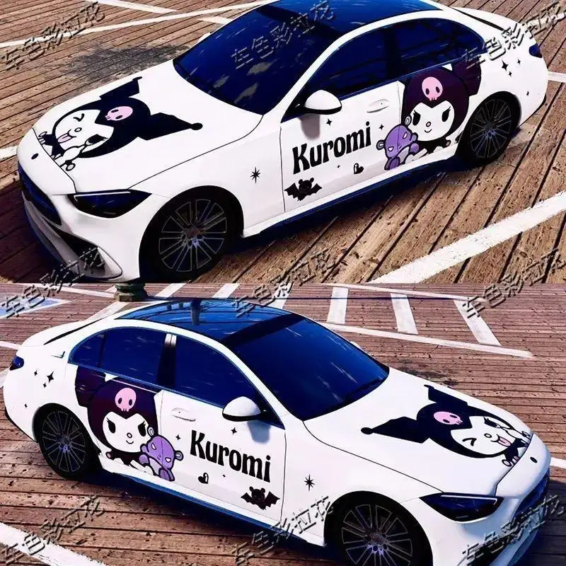 Cartoon-Kuromi-Car-Sticker-Car-Accessories-Waterproof-Sunscreen-Car ...