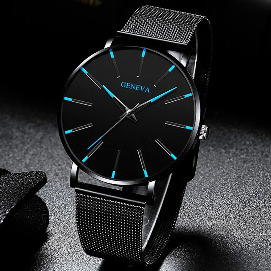 Reloj-ultrafino-de-lujo-para-Hombre-cron-grafo-de-cuarzo-con-correa-de ...