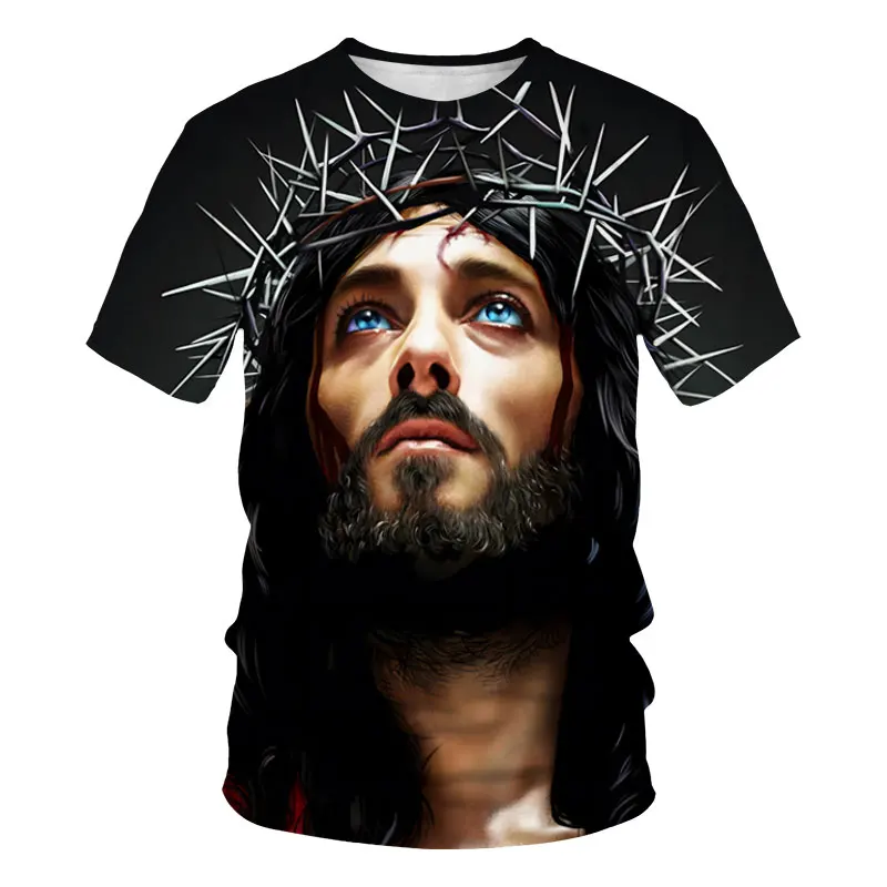 Camiseta-Vintage-para-hombre-camisetas-cruzadas-de-Jes-s-Cristo-ropa-de ...