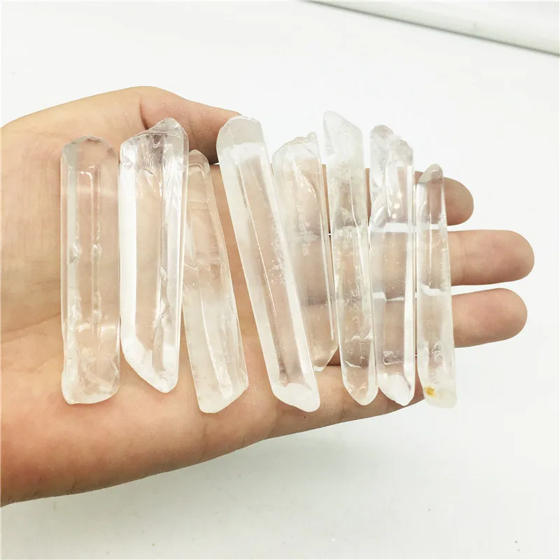 100g High Quality Natural Transparent Quartz Healing Crystal Dot Wand ...