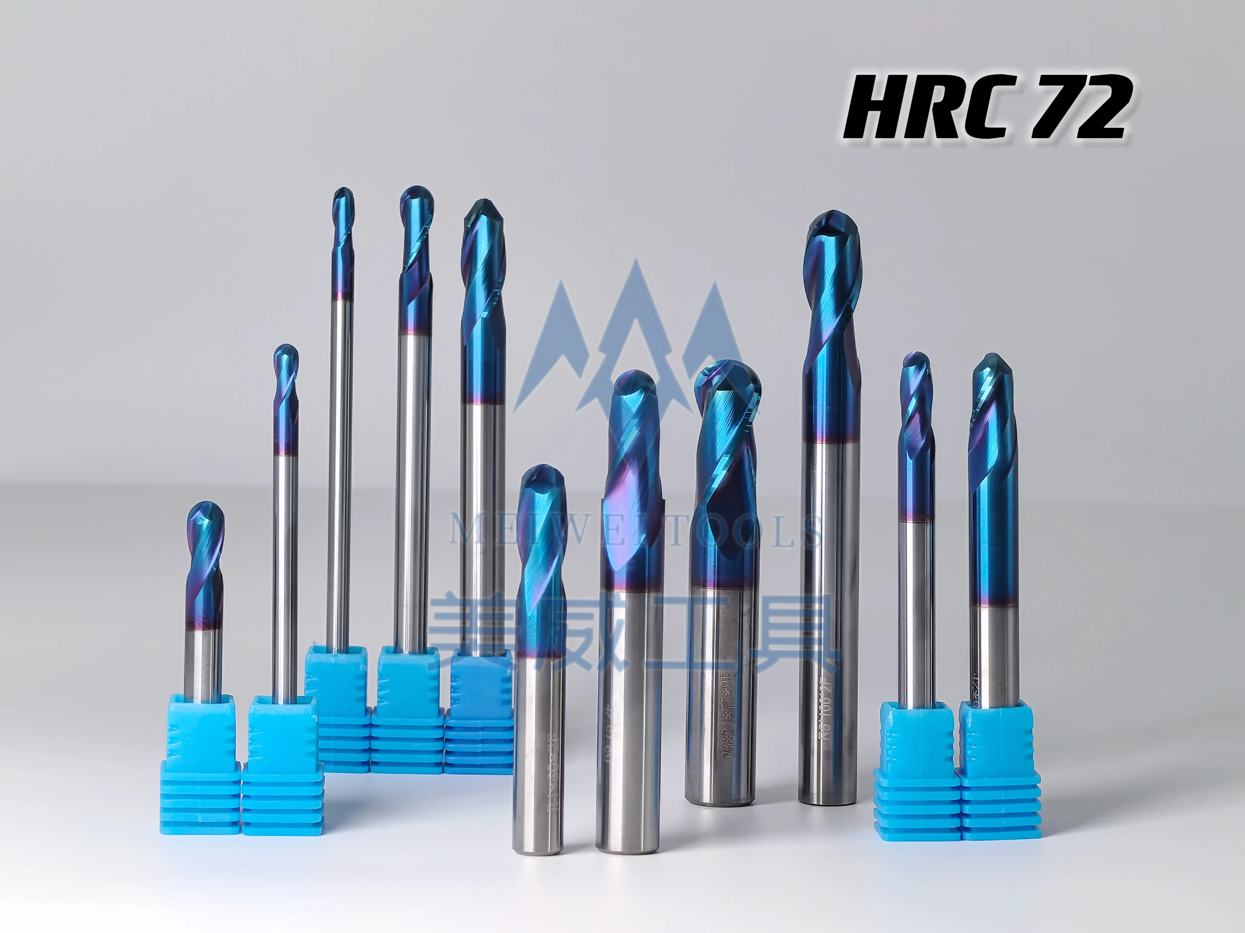 2-Flutes-HRC-72-Ball-Nose-End-Mill-Super-Hard-Solid-Carbide-High ...