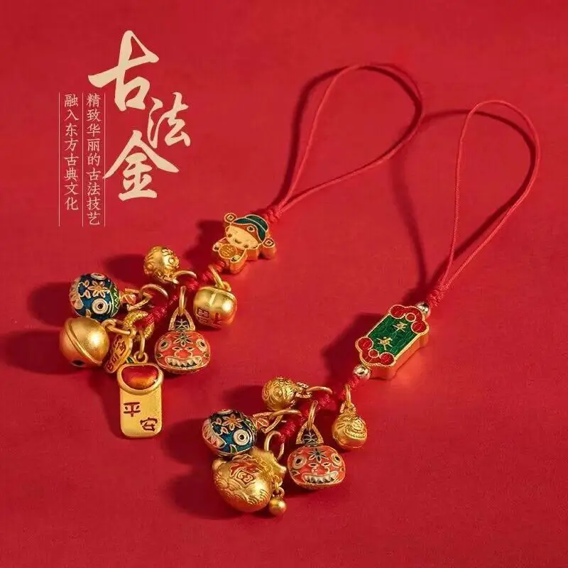 Swallowing-Beast-Chain-Sand-Gold-Copper-God-Of-Wealth-Family-Three-Four ...