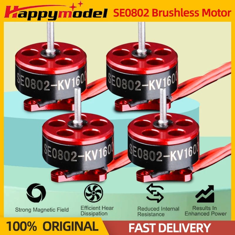 1-4PCS-Happymodel-SE0802-Brushless-Motor-16000KV-2S-Lipo-Mobula7-9N12P ...