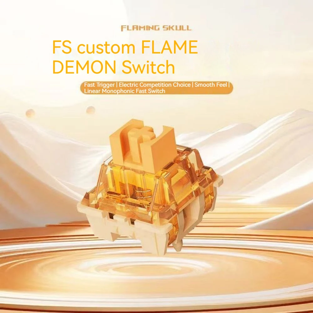 FS-Flame-Demon-Switch-para-Teclado-de-Jogo-Mec-nico-Linear-Pr-Lubed-DIY ...