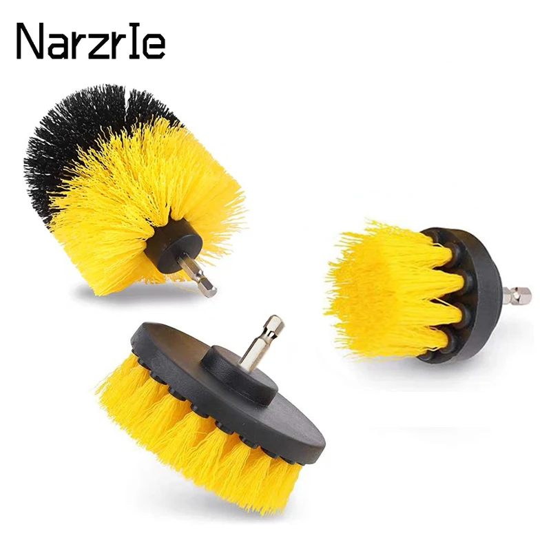 Hot 3pcs Electric Drillbrush Nylon Round Cleaning Brush Kit For Bathtub ...