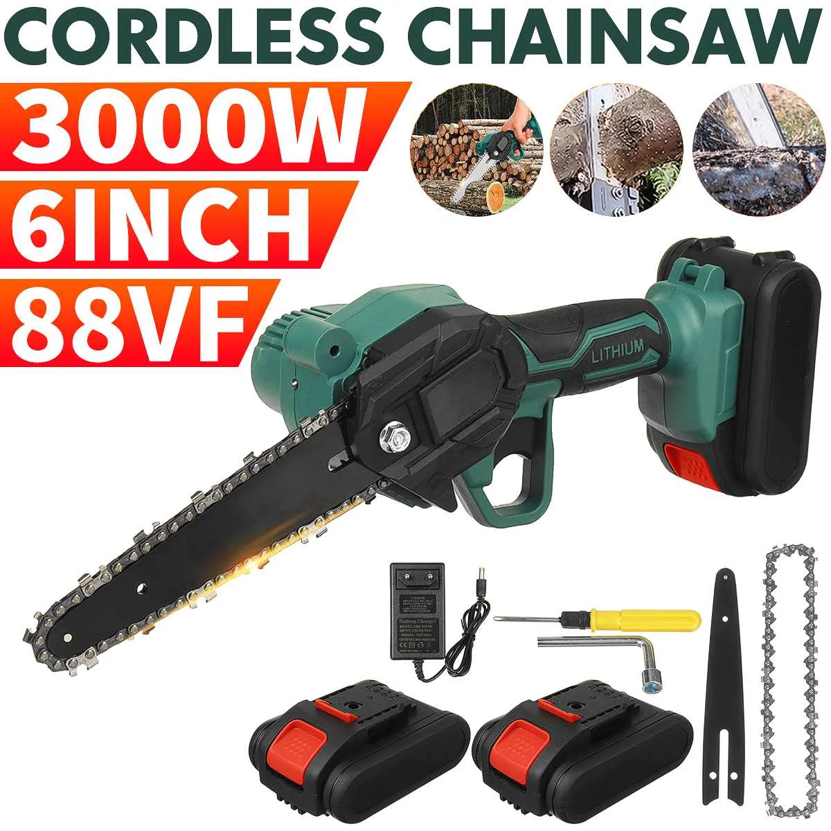 6-Inch-88Vf-3000W-Electric-Chain-Saw-With-Battery-Pruning-ChainSaw ...