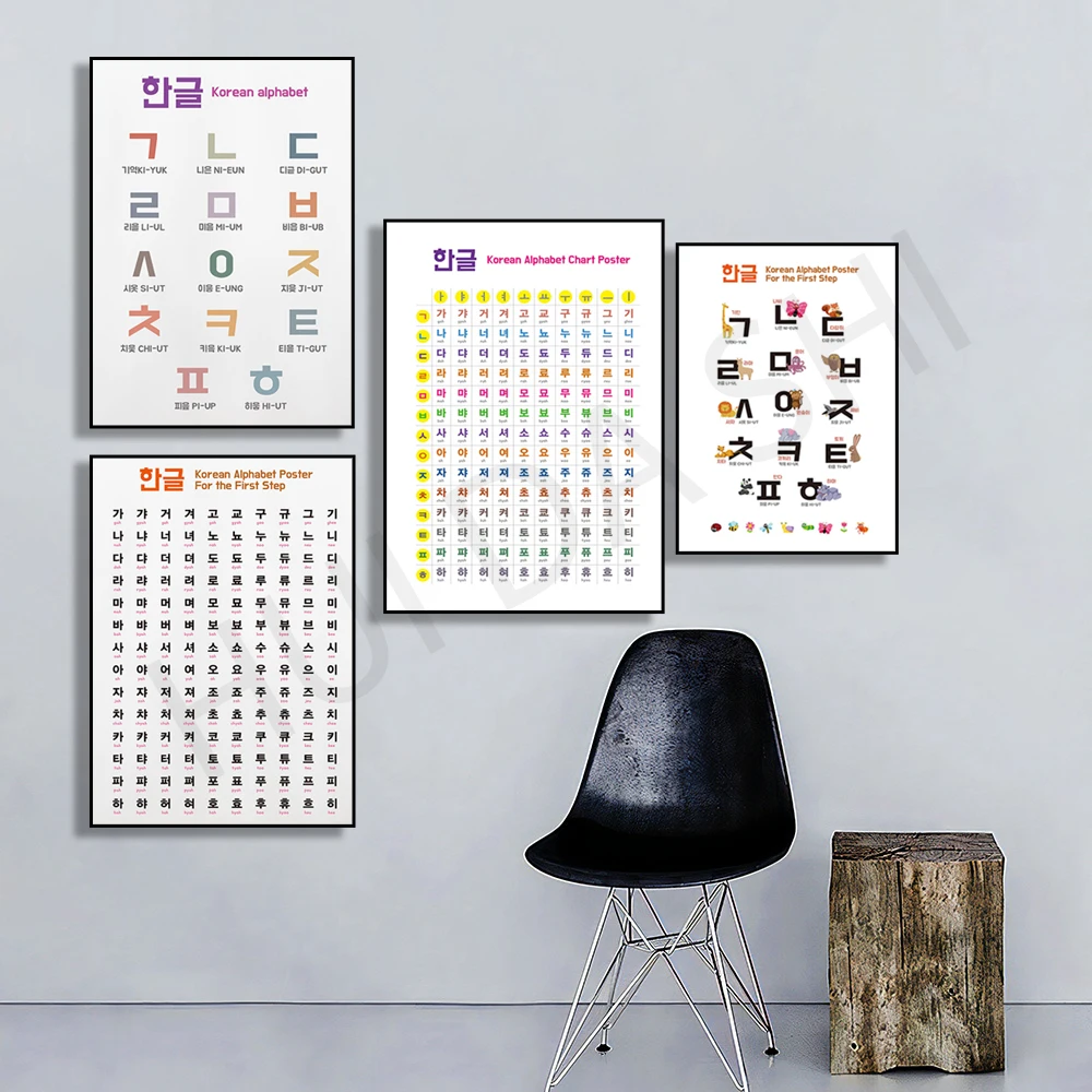 Korean-alphabet-printable-Korea-Hangul-poster-Hangul-Study-poster-Korea ...