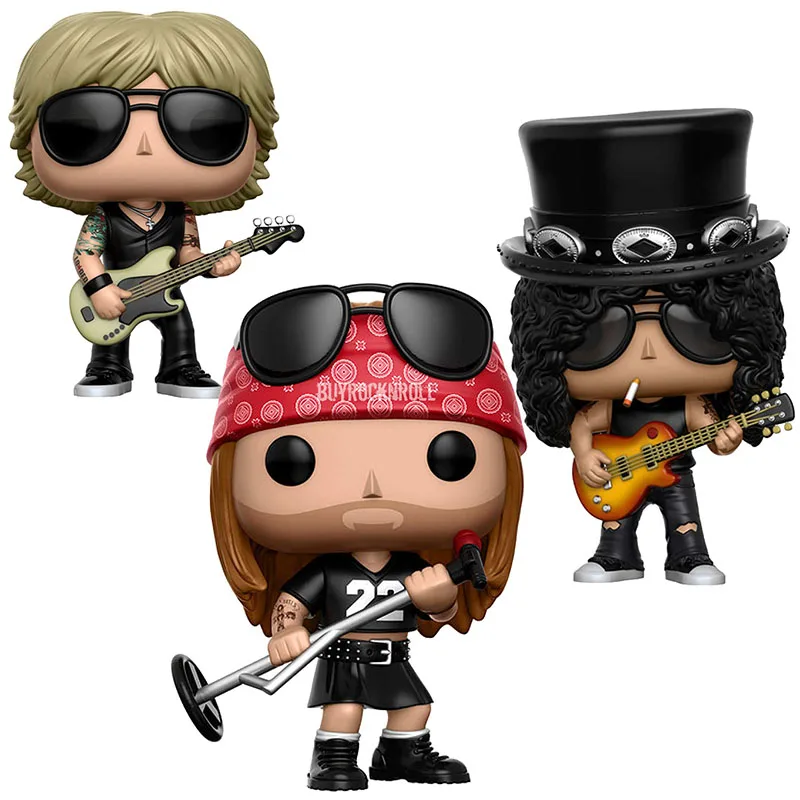Funko rock estrela slash com guitarra figura de ação brinquedos música ...