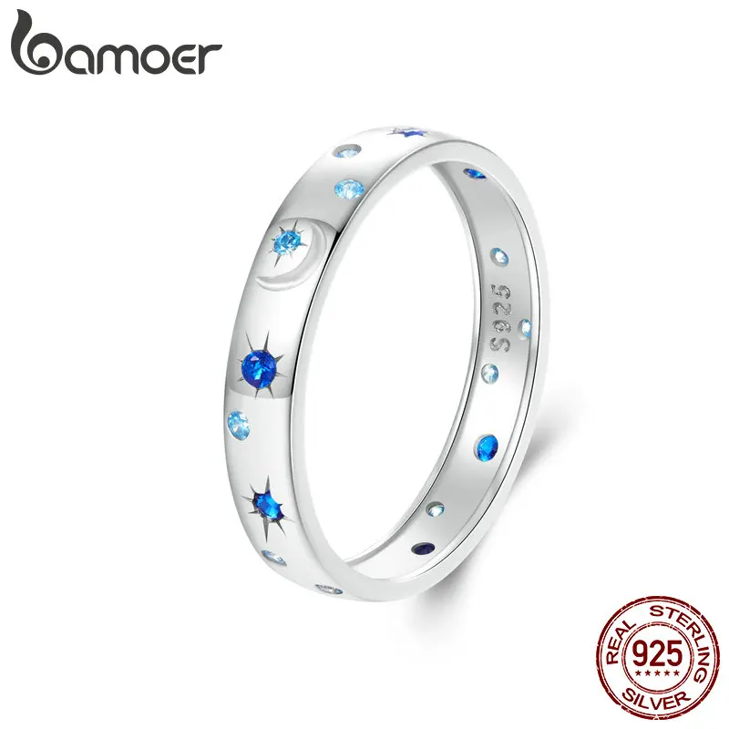 BAMOER-anillos-de-circonia-c-bica-para-mujer-chapados-en-oro-estrella ...