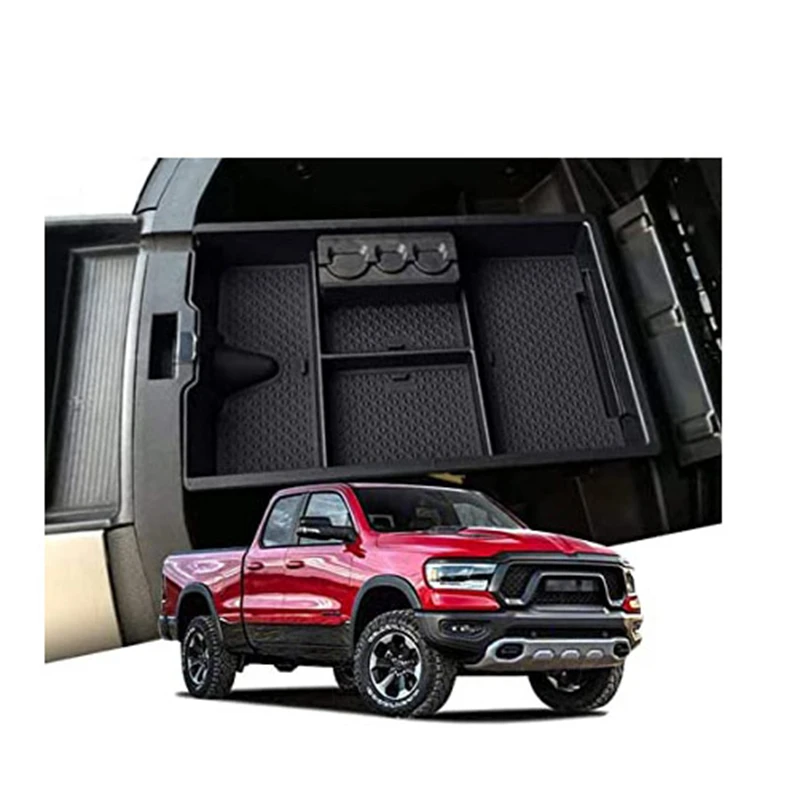 For-Dodge-Ram-1500-2009-2018-Car-Center-Armrest-Storage-Box-Console ...