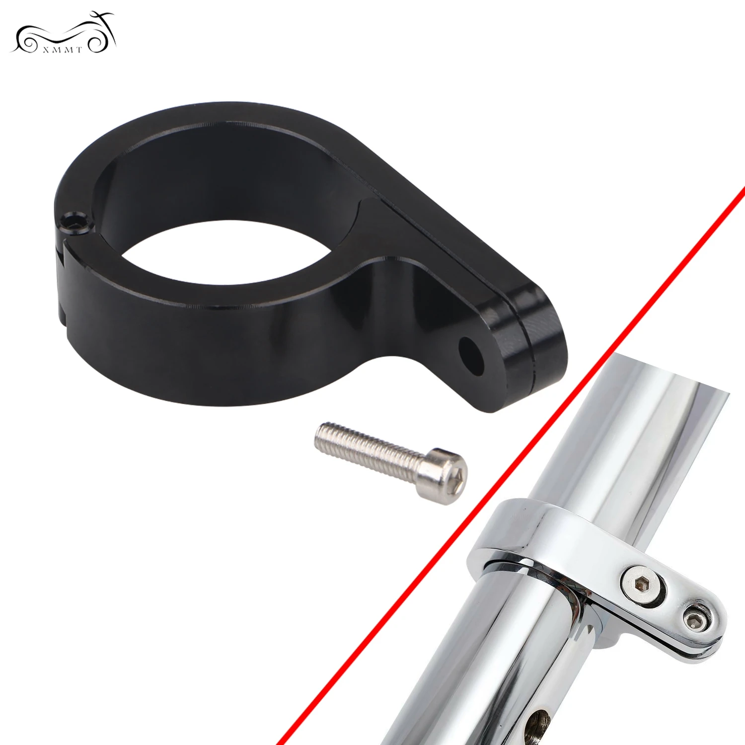 Universal-Black-Motorcycle-Handlebar-Mount-Clamp-Bracket-Clock-32mm-For ...