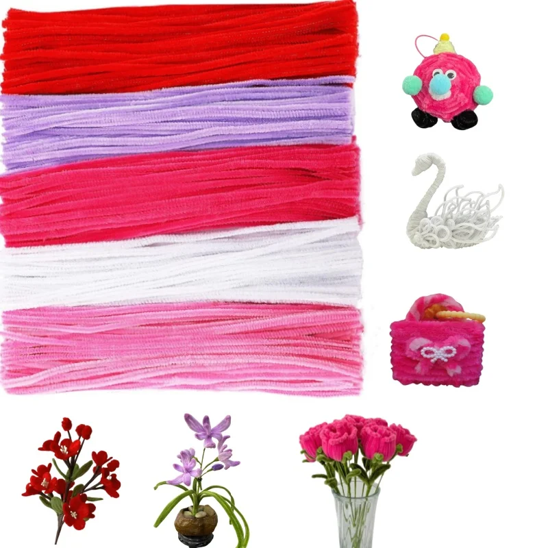 Pink-100-Pieces-Series-Pipe-Cleaners-Valentine-s-Mother-s-Day-Pipe ...