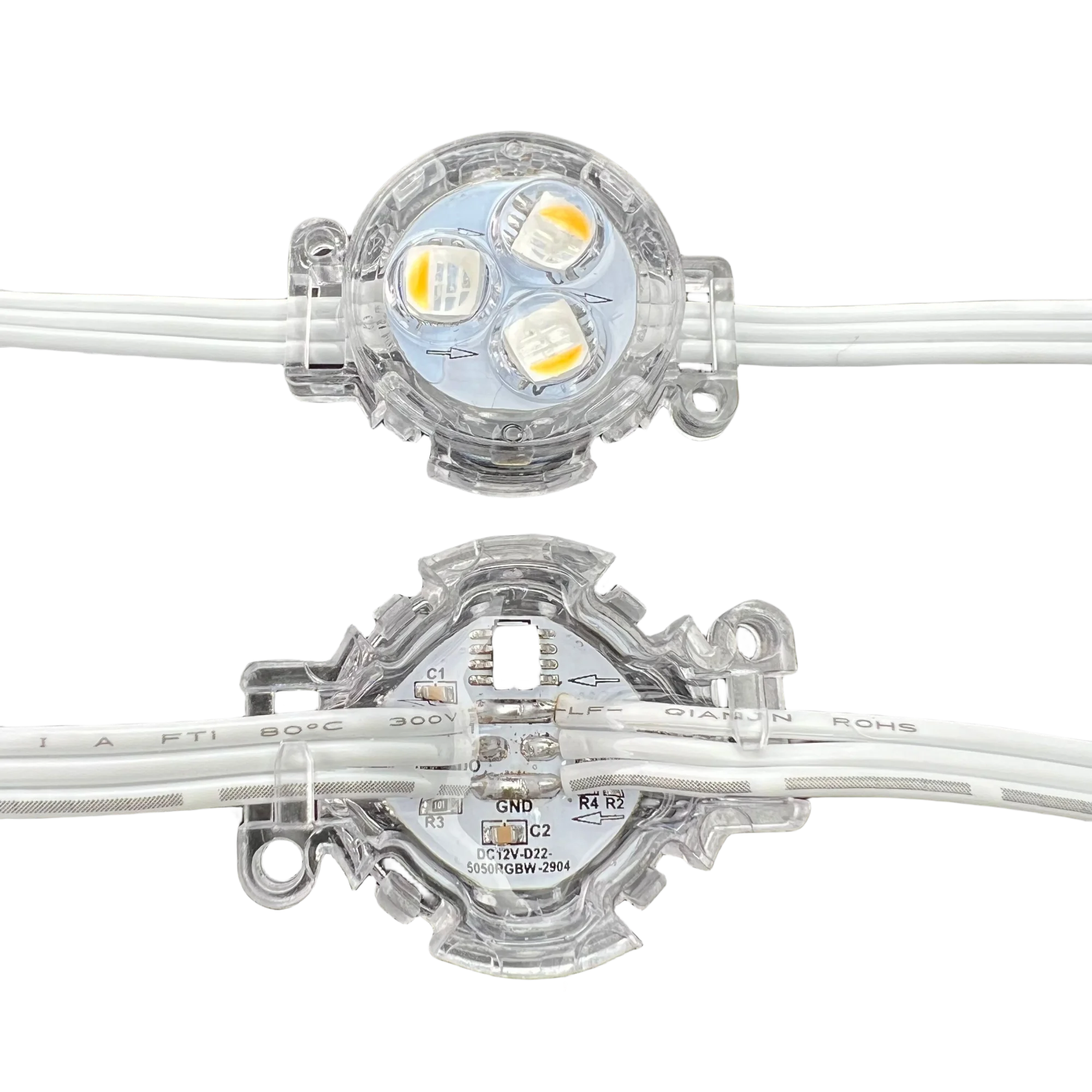20-Pixels-String-RGBW-IC-Addressable-Permanent-LED-Pixel-Point-Puck ...