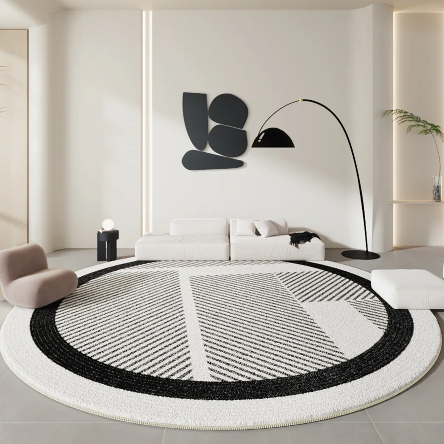 Modern-Simple-Living-Room-Round-Carpet-Home-Bedroom-Bedside-Large-Area ...