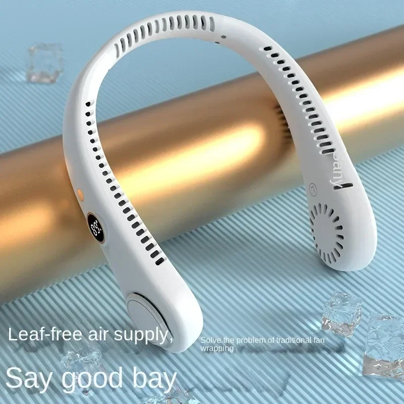 New-Digital-Display-Fan-Hanging-Neck-Fan-Usb-Portable-Digital-Display ...