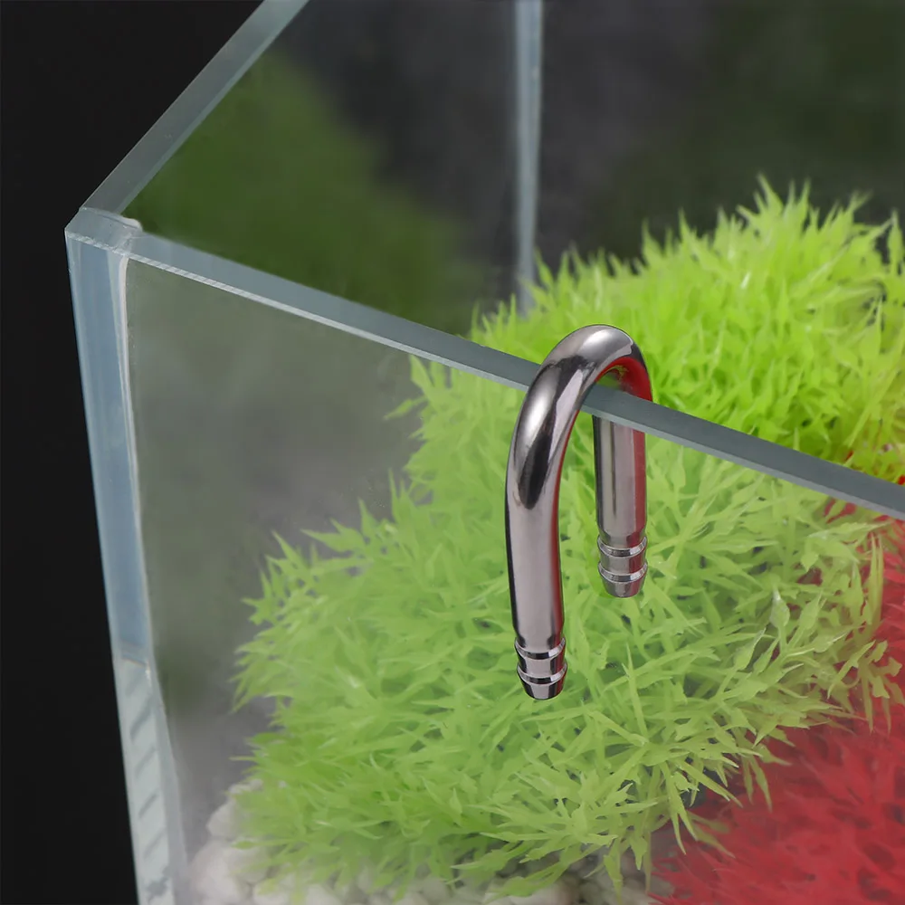 U-Shape-Aquarium-Air-Tube-Stainless-Steel-Durable-Oxygen-Pump-Air-Pipe ...
