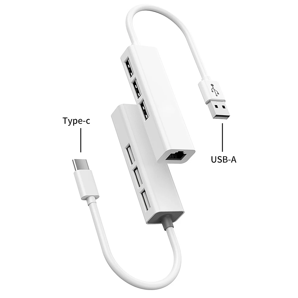 Type-C To RJ45 Lan Network Card USB2.0 Type-C 4 in 1 Computer Dock ...