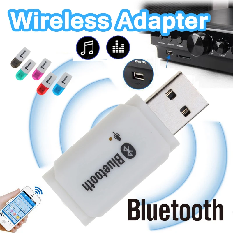 Wireless Mini USB Wifi Audio Adapter Bluetooth Transmitter Receiver ...