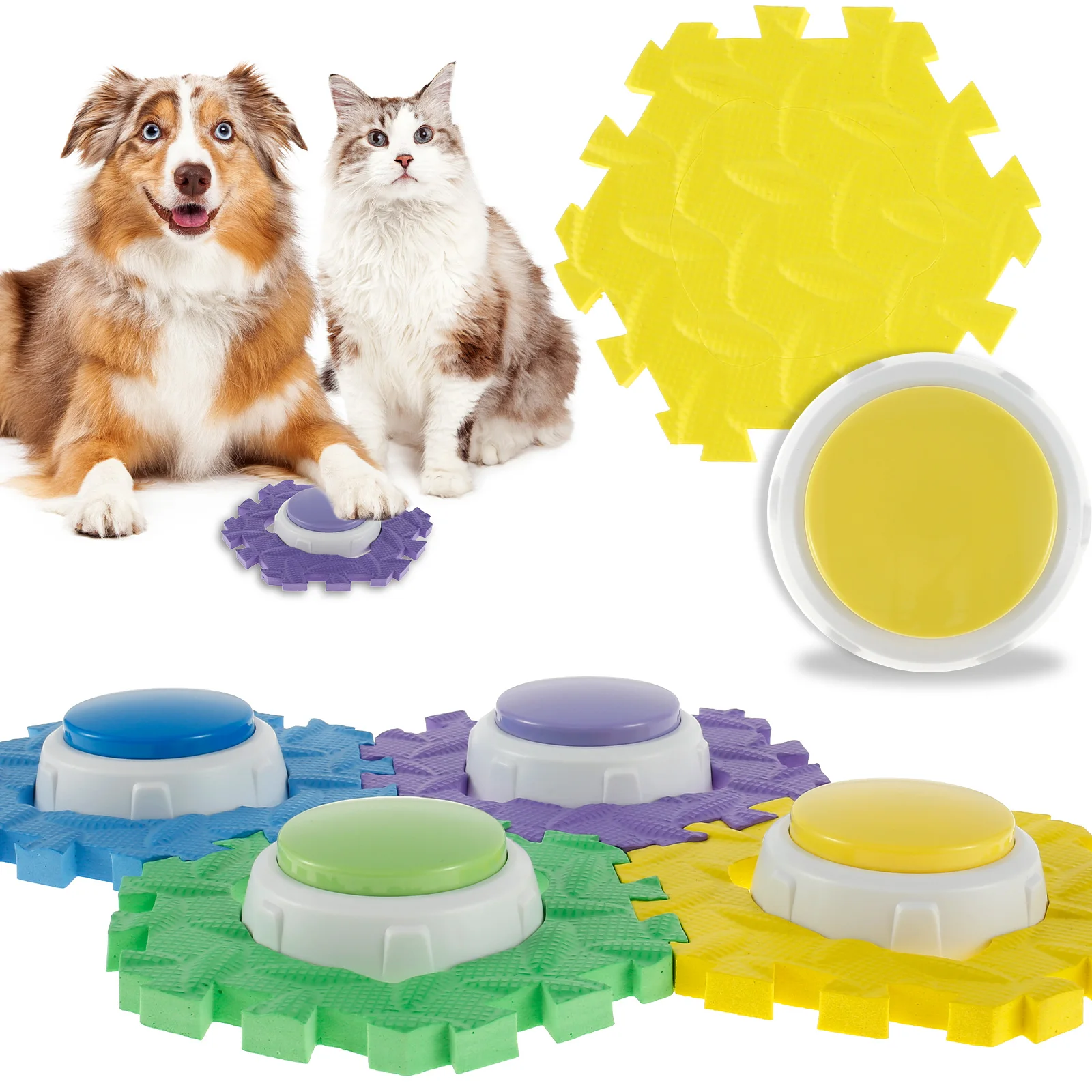 4Pcs-Dog-Talking-Button-Recordable-Training-Buttons-for-Dogs-Talking ...