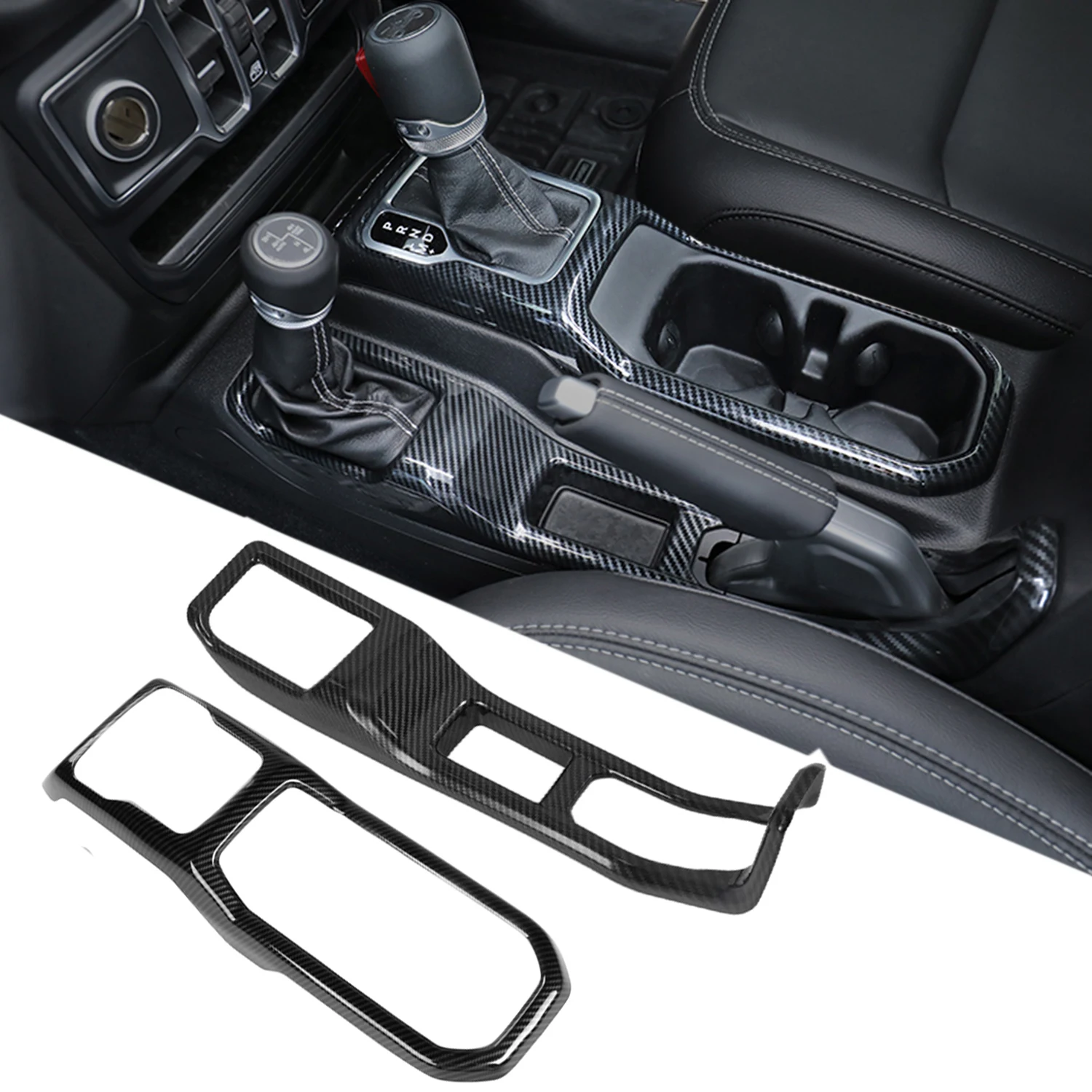 Car-Front-Water-Cup-Holder-Decoration-Cover-4WD-Gear-Shift-Panel-for ...