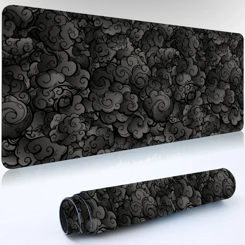 Japan-Clouds-Mousepad-Kawaii-Black-Deskmat-Offices-Carpet-Large-Gaming ...